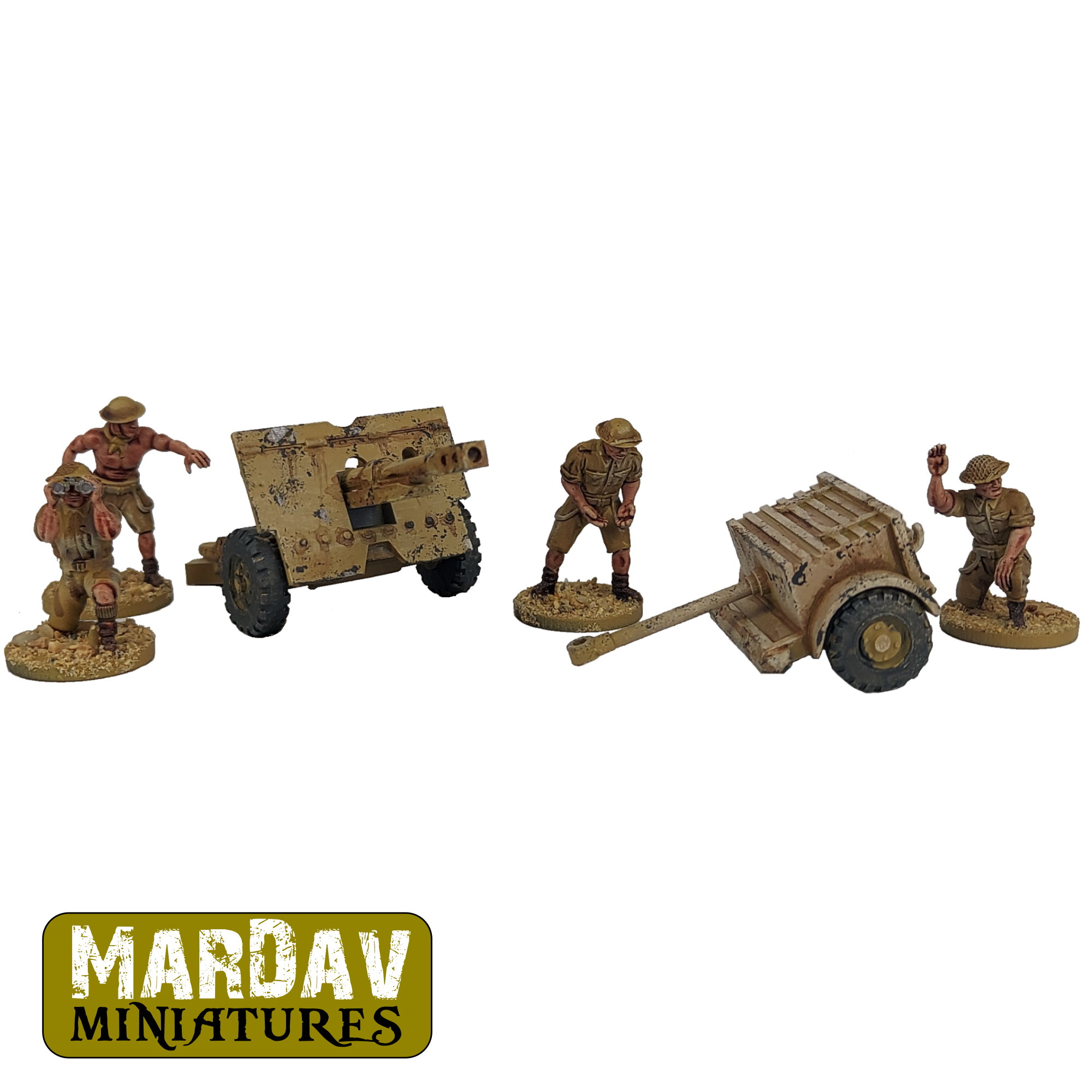 25pdr howitzer - 8th Army crew (British)