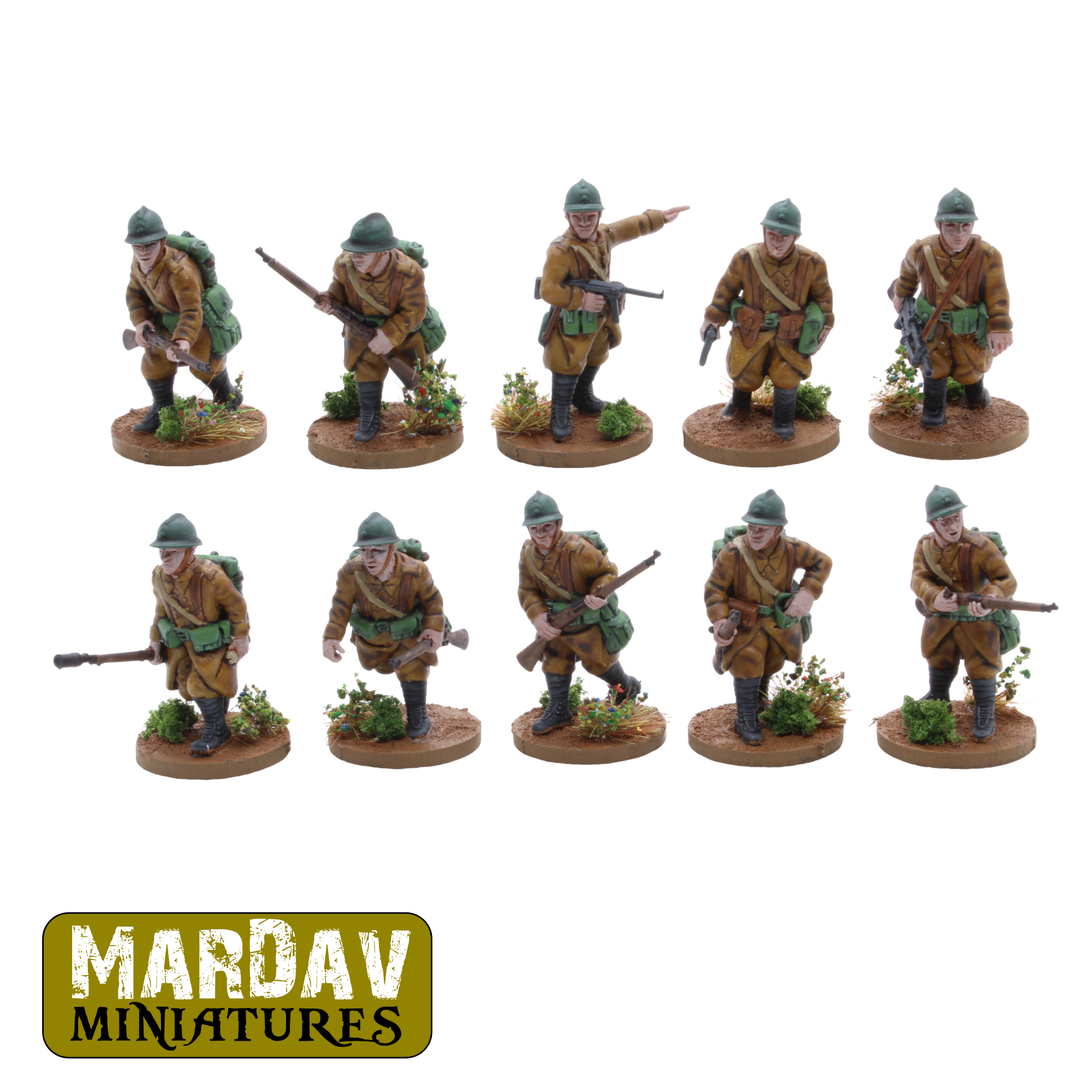 Infantry rifle squad three (French) - MarDav Miniatures