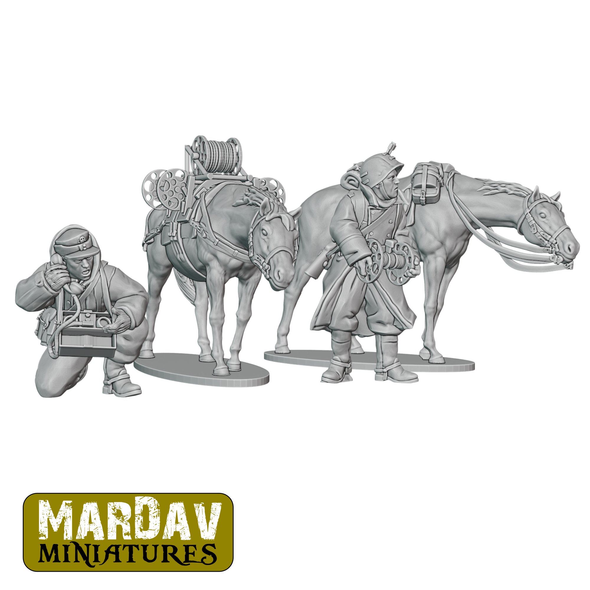 Eastern Front Cavalry Field telephone unit (German) - MarDav Miniatures