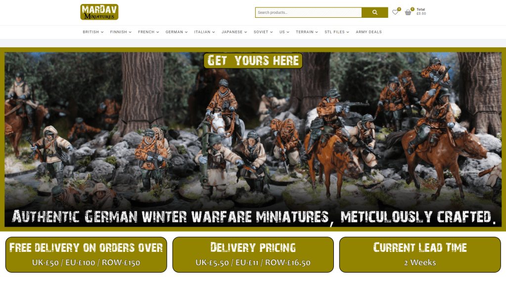 The Big Push! - massive website update! - MarDav Miniatures