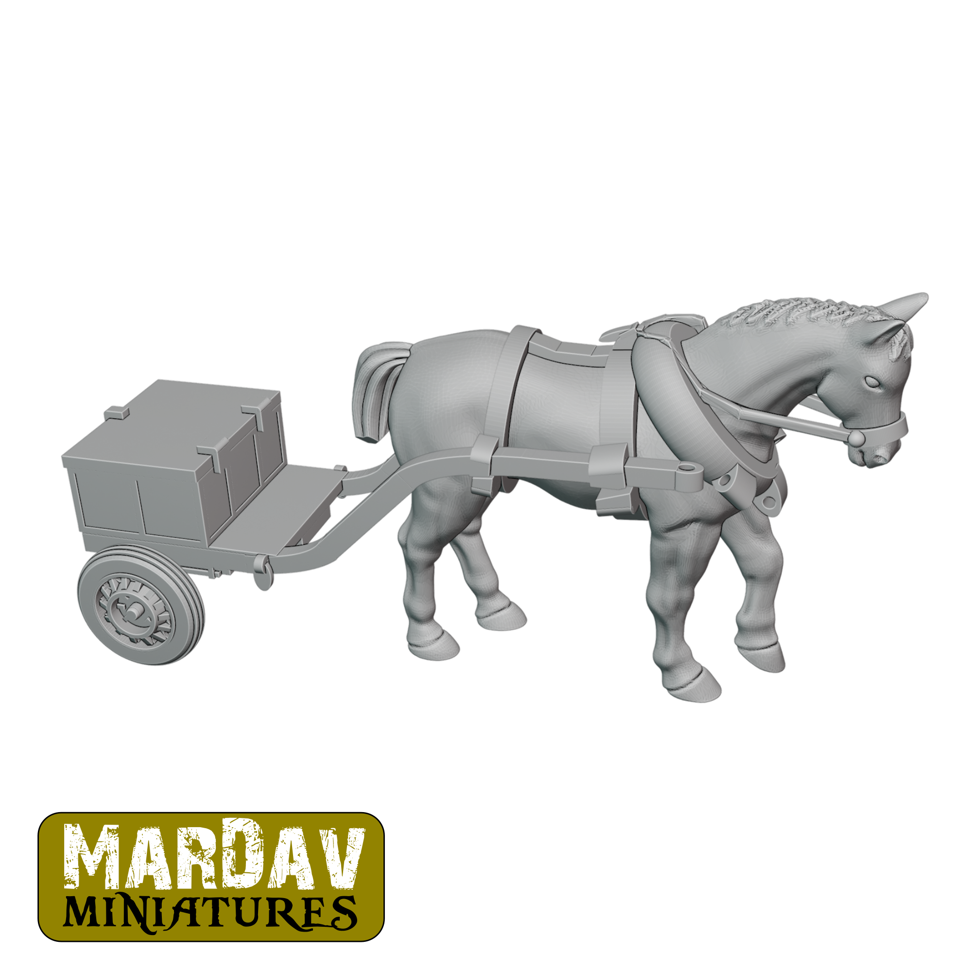25mm Hotchkiss horse drawn limber (French) - MarDav Miniatures