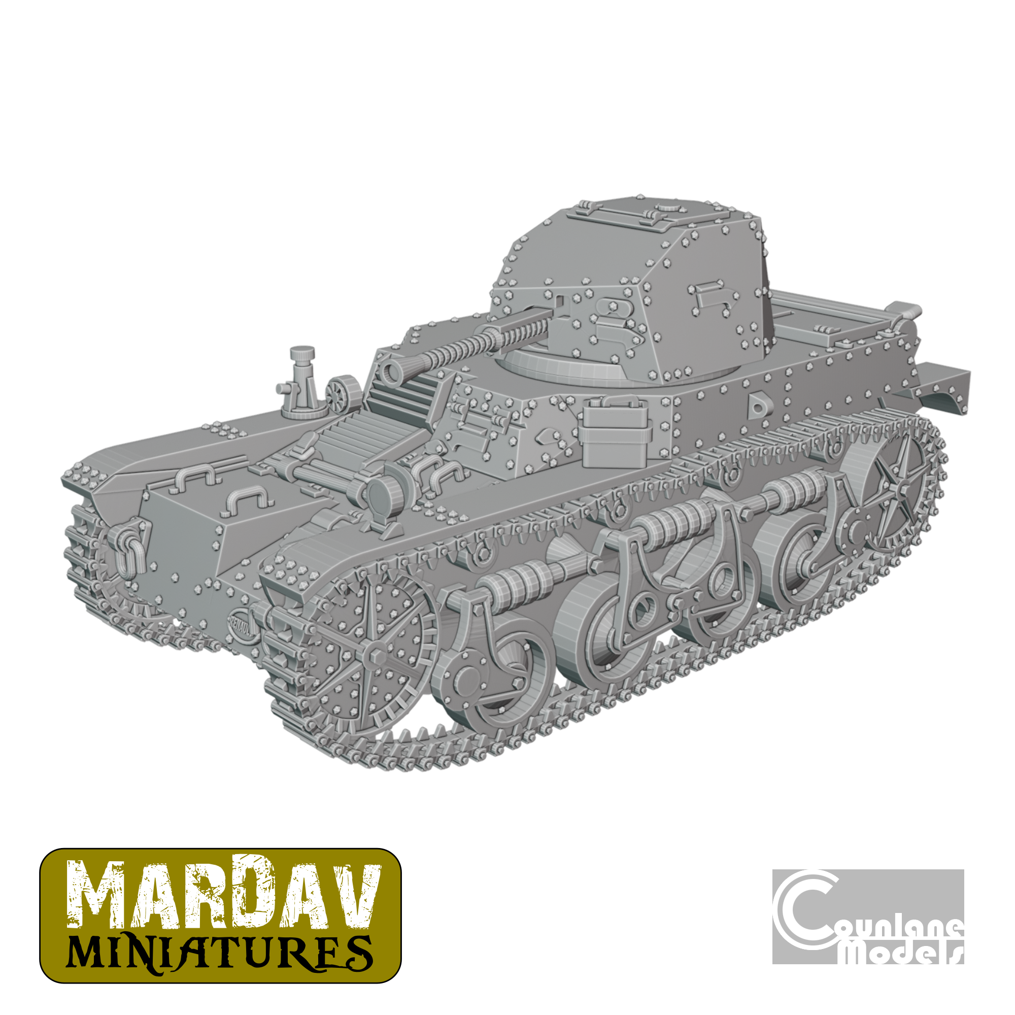AMR 35 ZT1 Avis 2 light tank (French) - MarDav Miniatures