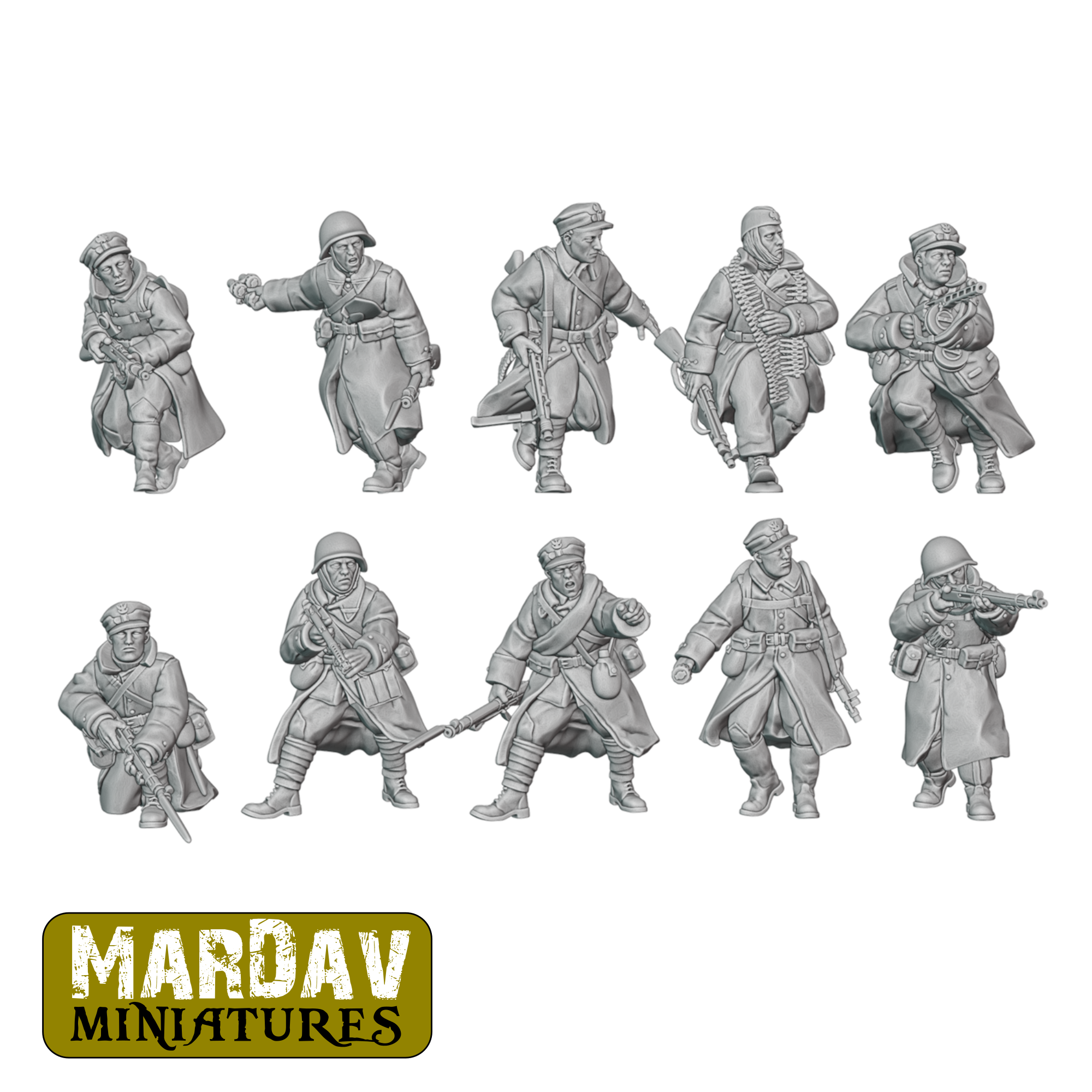 Infantry rifle squad 1 (Polish) - MarDav Miniatures